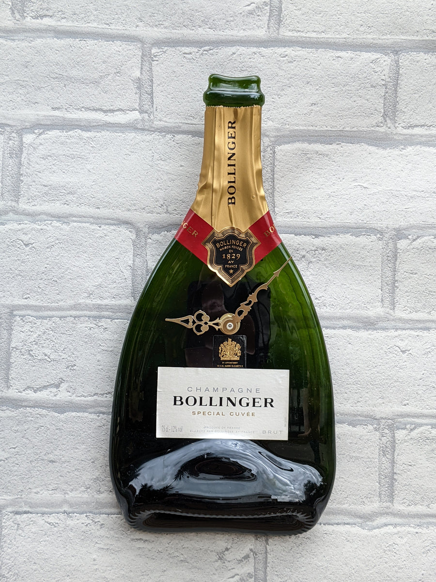 Bollinger Champagne bottle clock – Rewind Glass