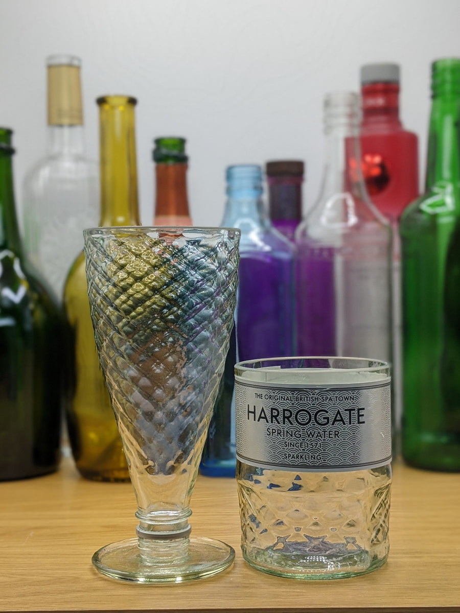 Harrogate spring mineral water bottle glasses – Rewind Glass