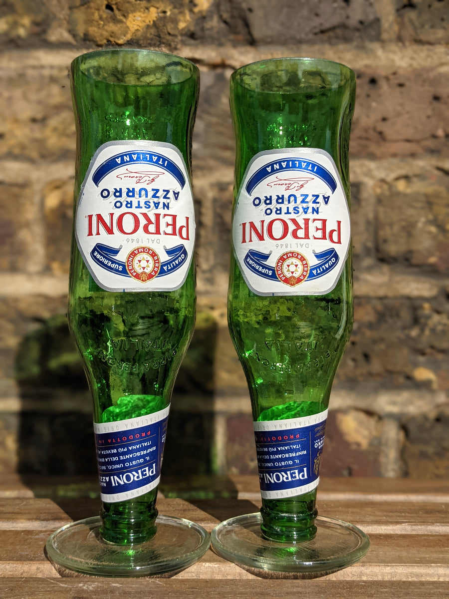 Peroni beer bottle tall glasses – Rewind Glass